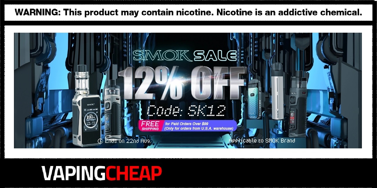 VapeSourcing Smok Sale! Extra 12% Off - Vaping Cheap Deals