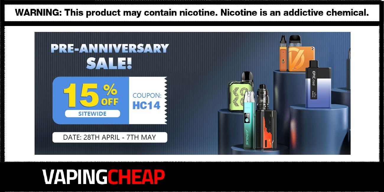 HealthCabin Pre-Anniversary Sale! 15% Off Site-Wide - Vaping Cheap Deals