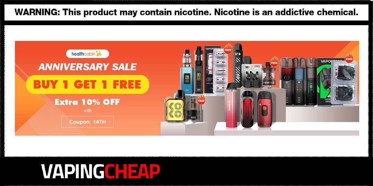 HealthCabin Anniversary Sale! 10% Off Site-Wide + More - Vaping Cheap Deals